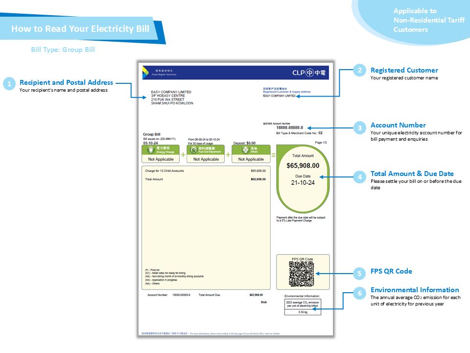 How to read your bill (Business)